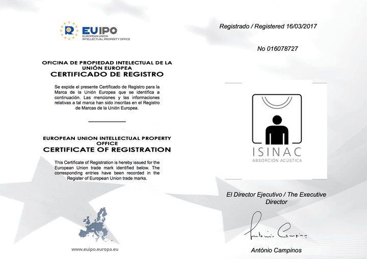 ISINAC is now a trademark of the European Union - ISINAC